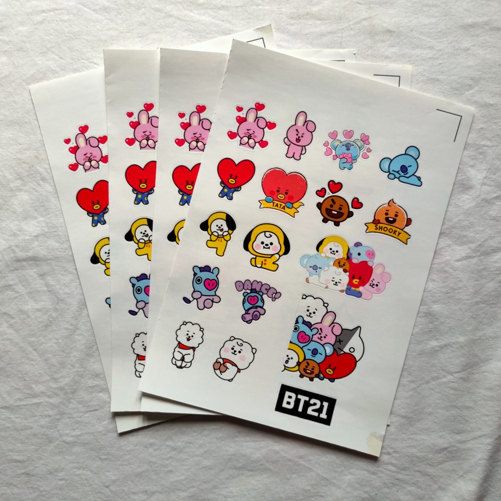 BT21 Sticker Sheet (Design 1) - THEKFANDOMSTORE