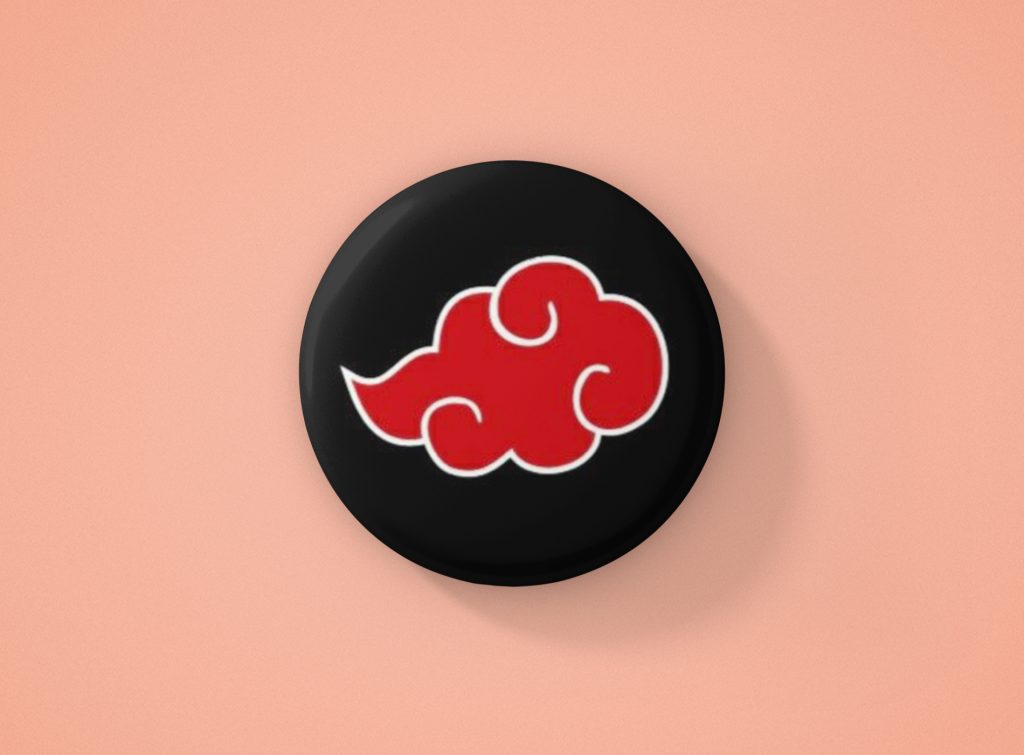 Naruto – Akatsuki Logo – Badge – THEKFANDOMSTORE