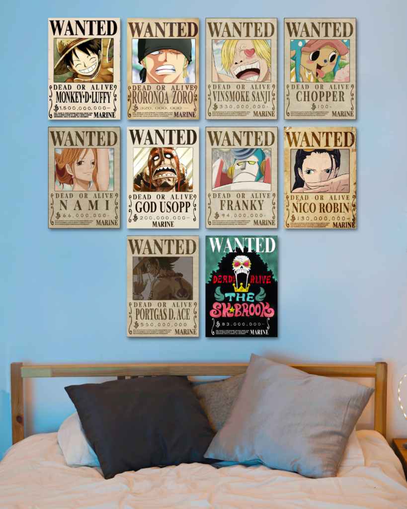 One Piece Wanted Poster- Pack of 10 A4 Size Posters – THEKFANDOMSTORE