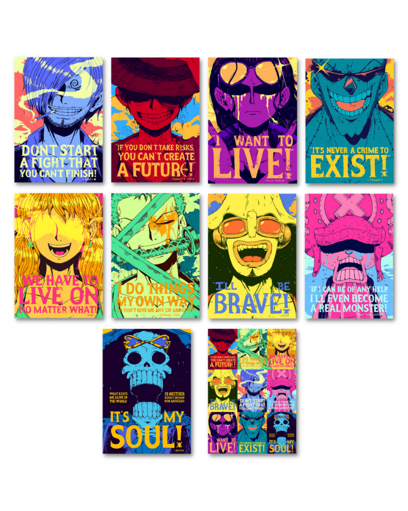 One Piece Quote Poster – Pack of 10 A4 Size Posters – THEKFANDOMSTORE
