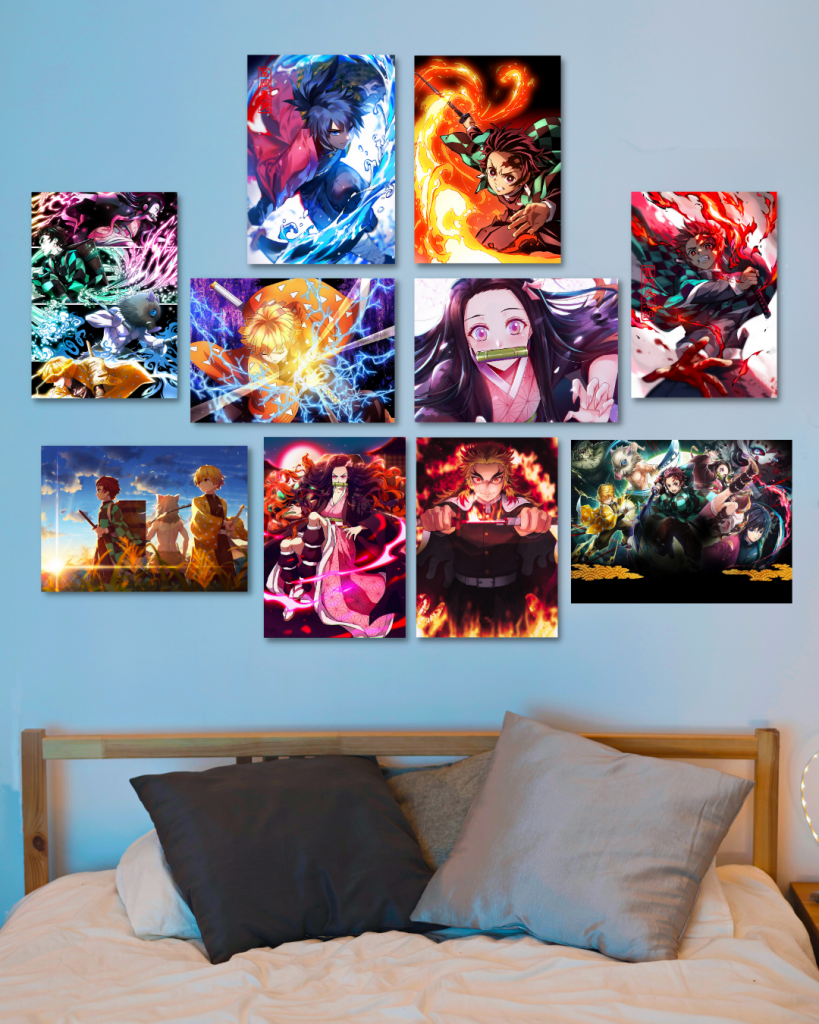 Demon Slayer Poster – Pack of 10 A4 Size Posters – THEKFANDOMSTORE