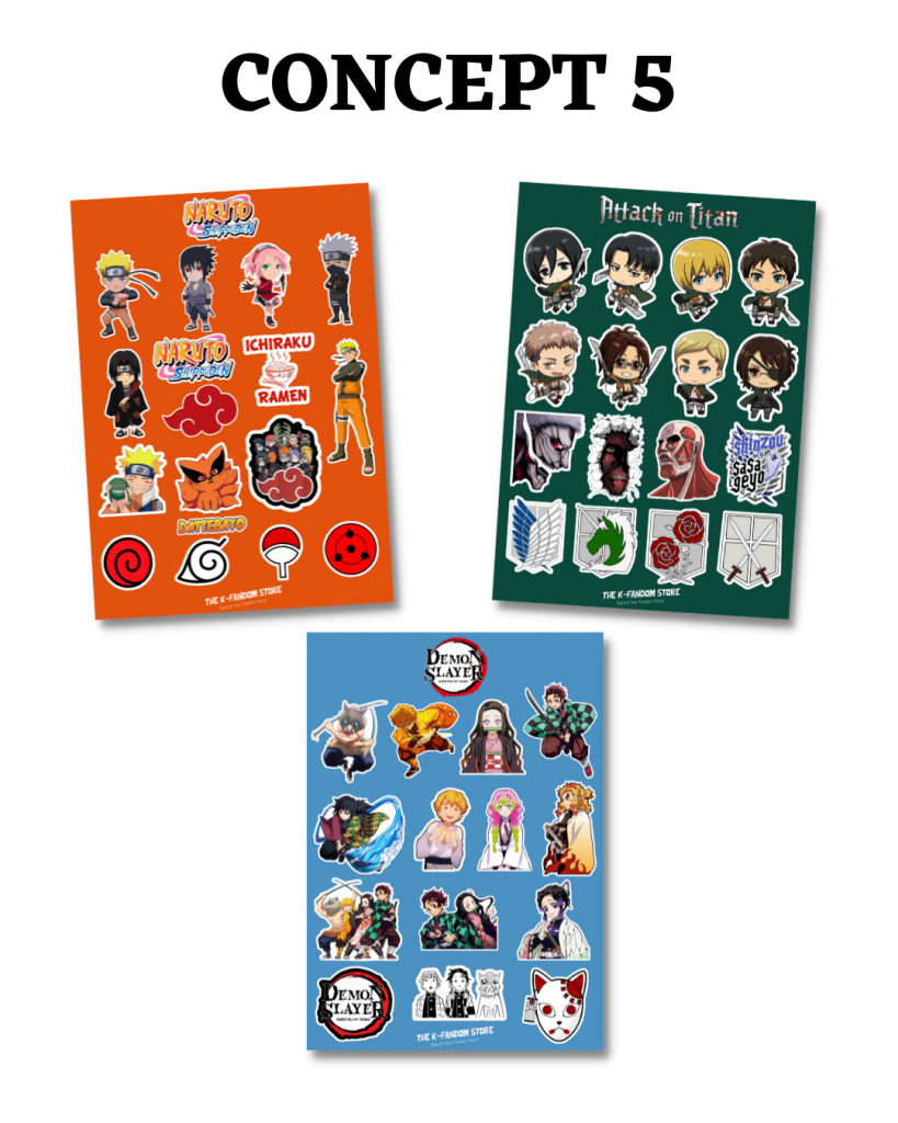 Anime – Sticker Sheet Combo – THEKFANDOMSTORE