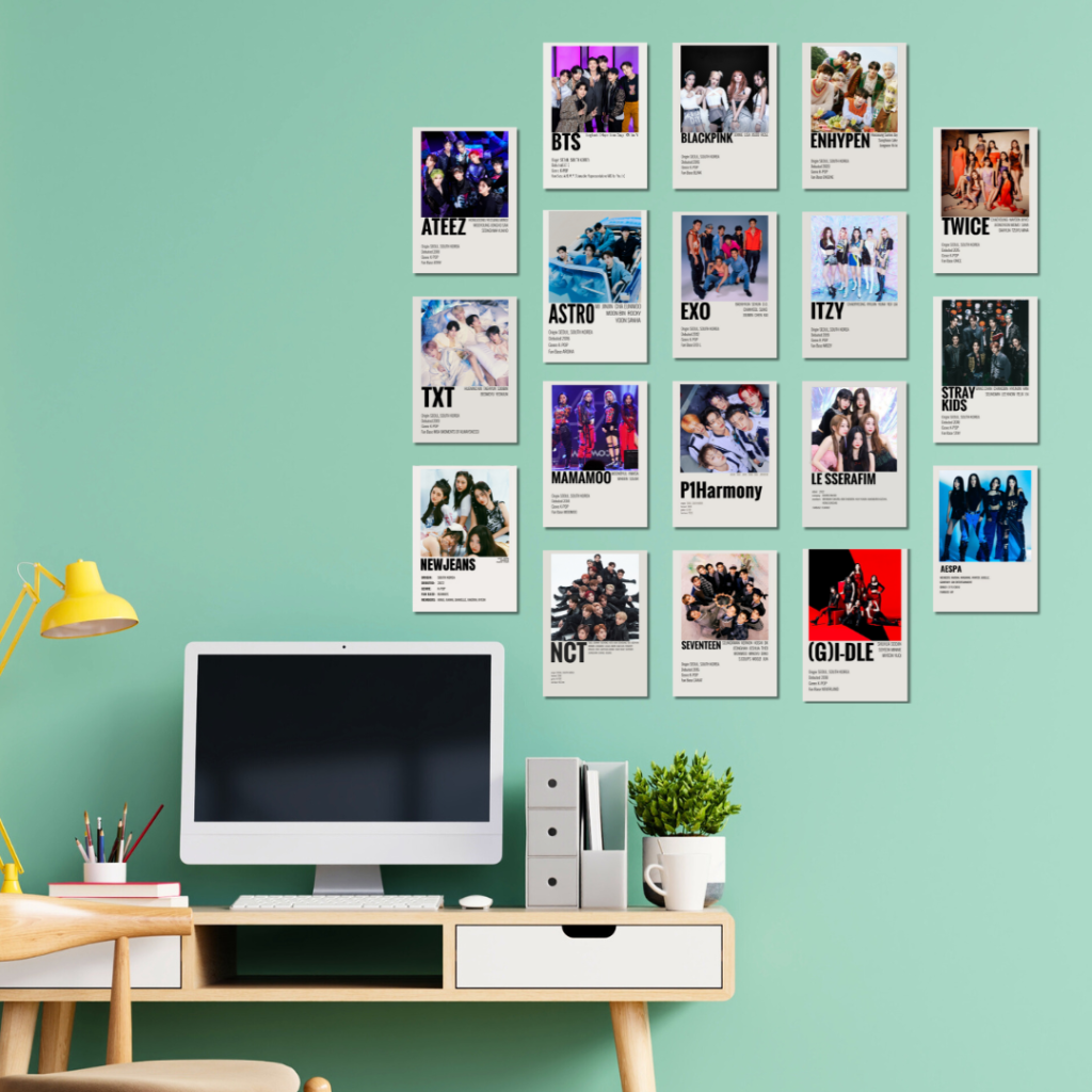 K-Pop Group Minimalist Posters – Pack Of 18 – THEKFANDOMSTORE