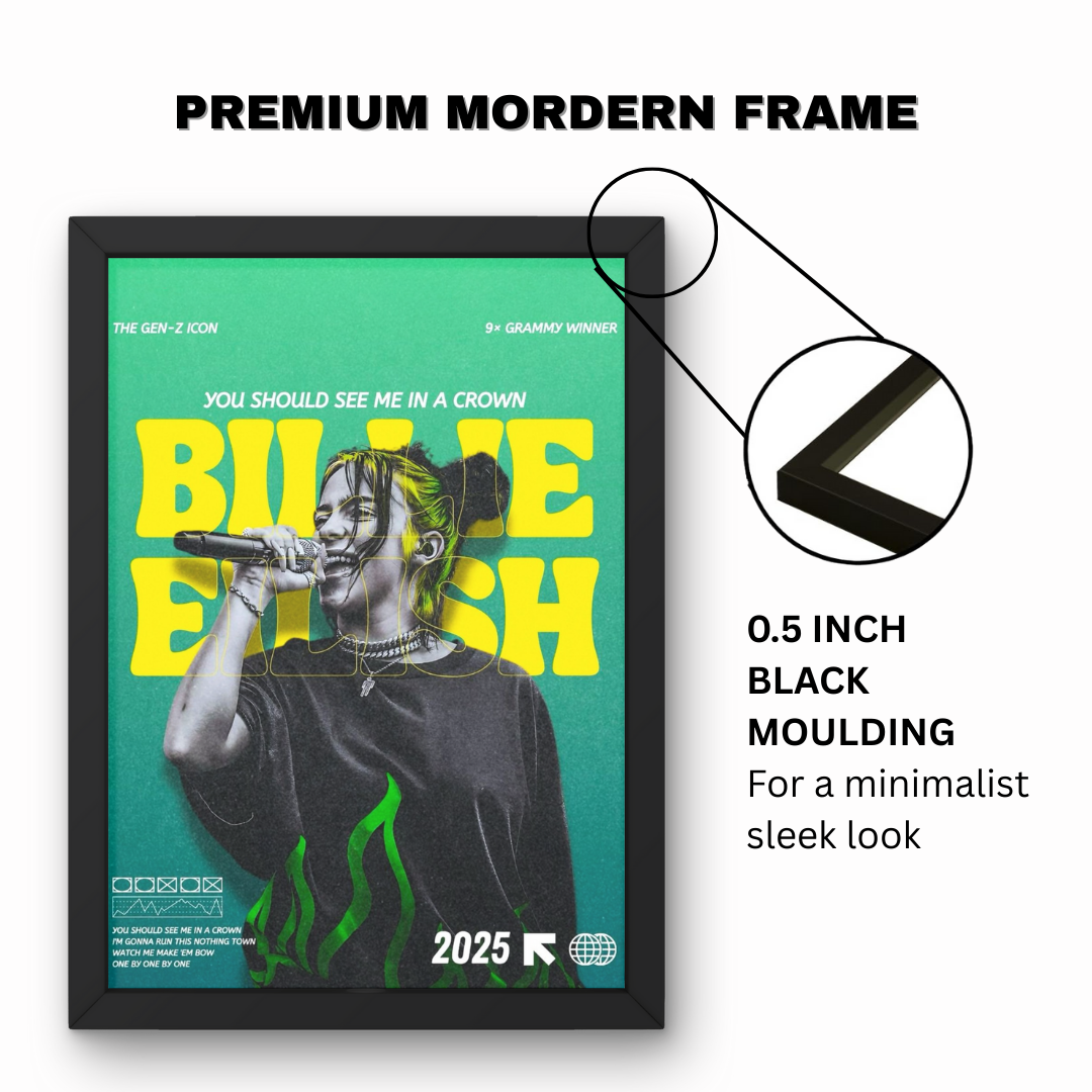 Billie Eilish – Framed Poster – THEKFANDOMSTORE